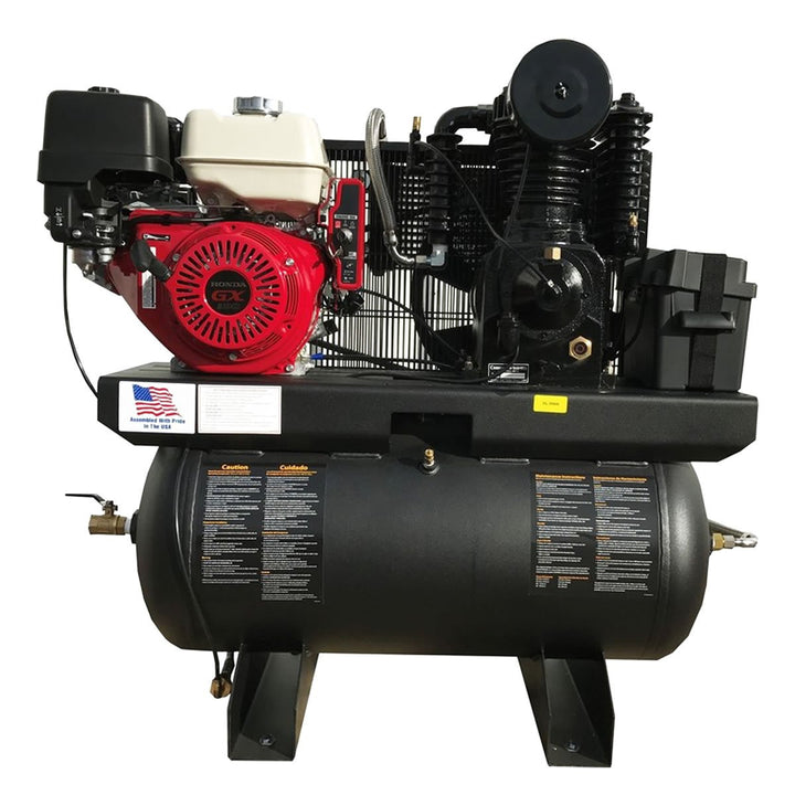 13 HP Honda 23 CFM @ 175 PSI 30 Gallon Tank – BOSS Manufacturing